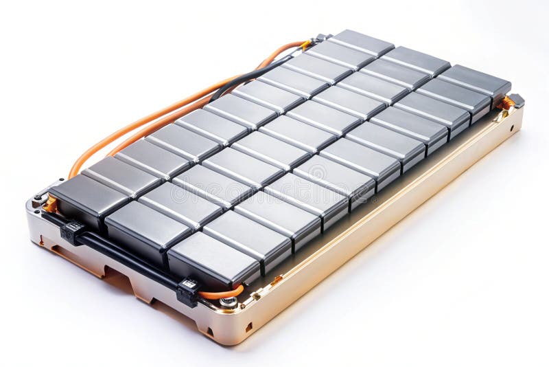 Generic EV Battery Pack Isolated on White Background Stock Illustration ...