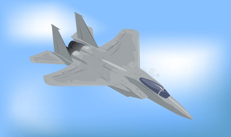 F-15 stock vector. Illustration of illustrate, fighter - 4296035