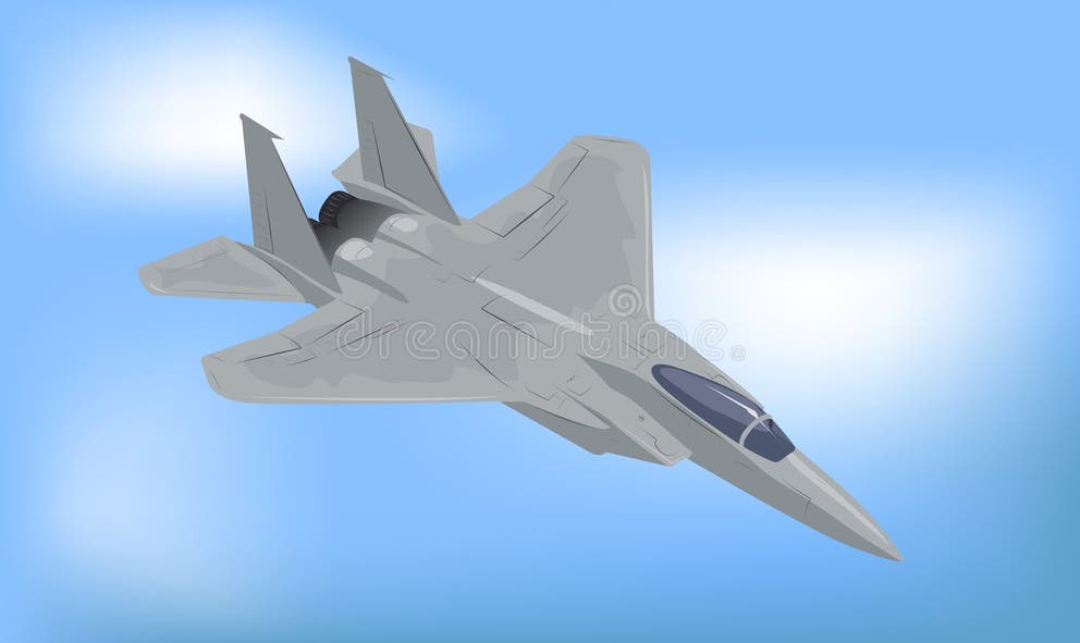 Generic Fighter Jet stock vector. Illustration of aviation - 9037591