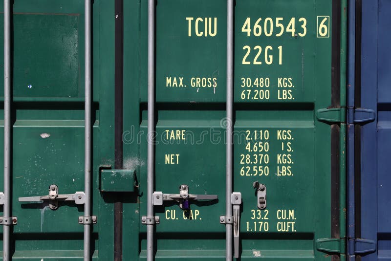 2+ Green cargo container door Free Stock Photos - StockFreeImages
