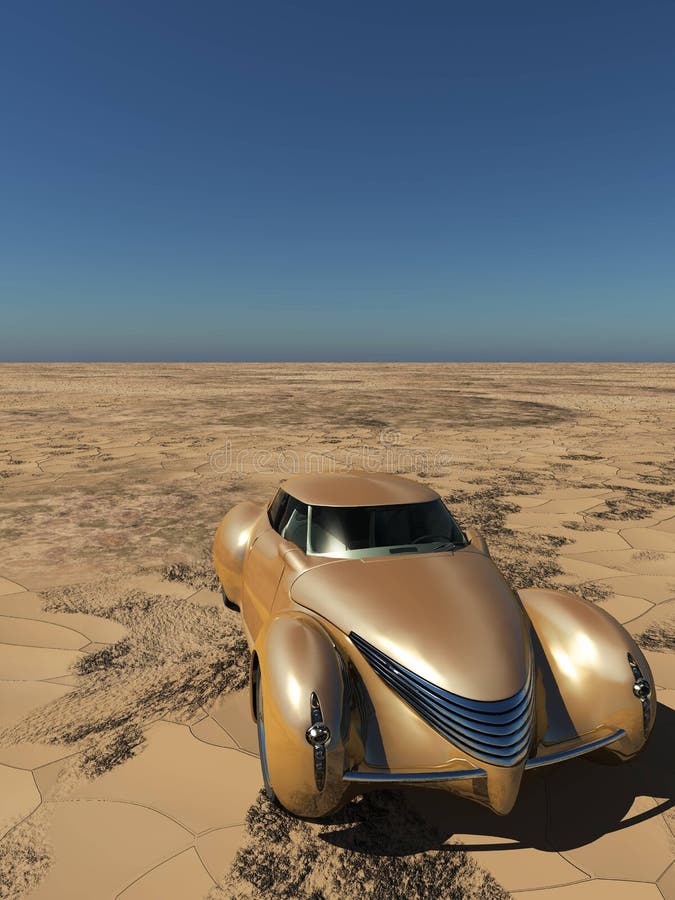 Generic and Futuristic Model of Car 3d Rendering Stock Illustration ...