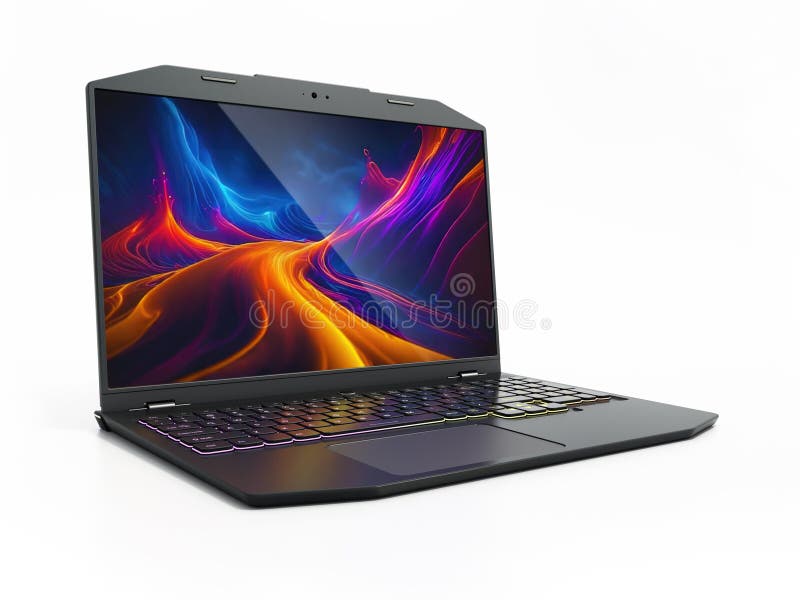 Gaming Laptop in Trending Color Palette with Generative AI Stock ...