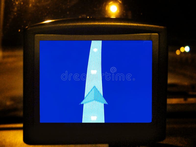 Generic GPS Navigation System Device at Night Stock Image - Image of ...