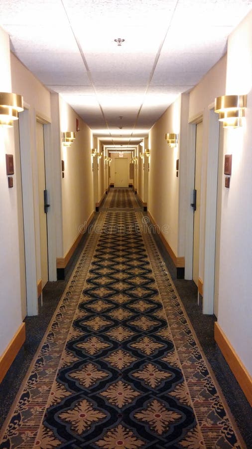 Hotel hallway stock image. Image of lamps, hallway, golden - 17494067