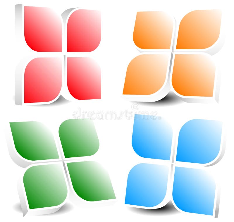 Generic Icon, Design Element in Four Colors Stock Vector - Illustration ...
