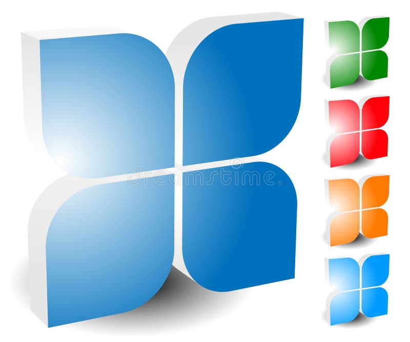 Generic Icon, Design Element in Four Colors Stock Vector - Illustration ...