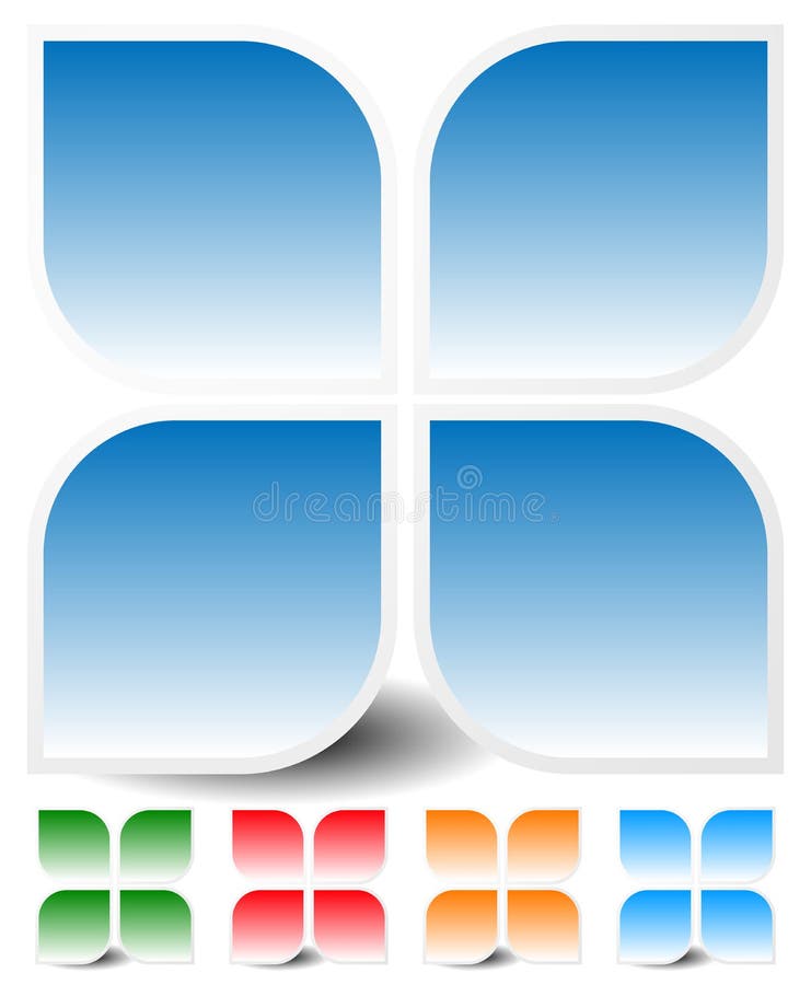 Generic 3d Icon / Logo in 4 Color. Glossy Spatial Abstract Eleme Stock ...