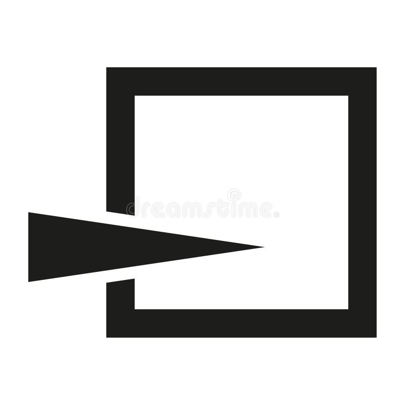 Generic Icon with Square Penetrated by a Line, Triangle. Vector Illustration Stock Vector ...