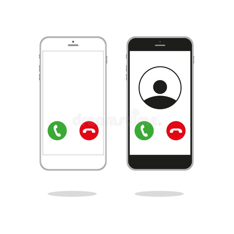 Generic Incoming Phone Call Screen User Interface UI Vector Stock ...