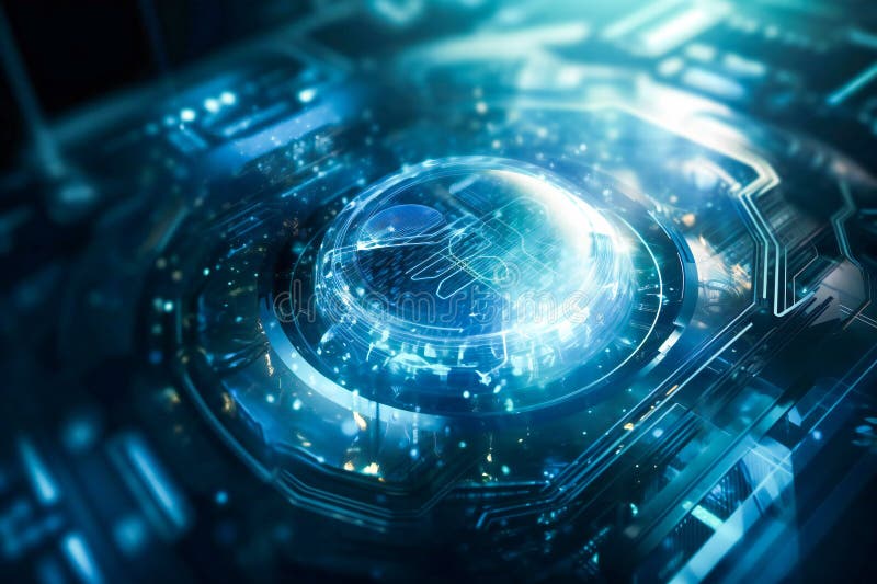 Generic Information Technology Illustration. AI Generated. Stock ...