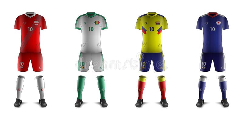 Generic Kits of Soccer National Teams H Stock Vector - Illustration of ...