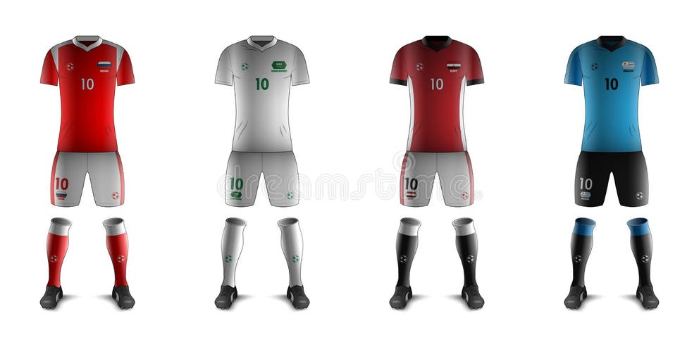 Generic Kits of Soccer National Teams a Stock Vector - Illustration of ...