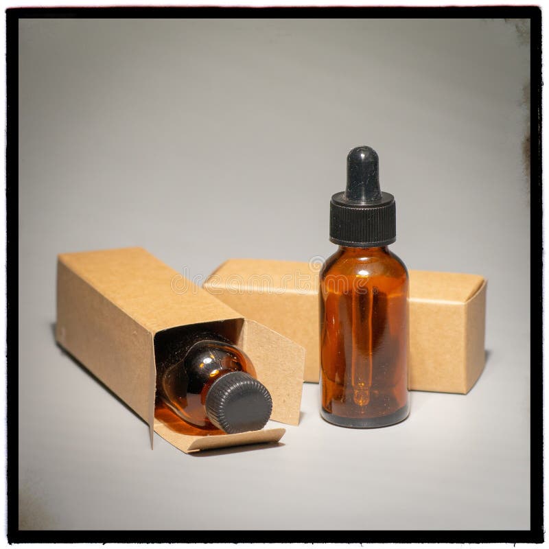 Kraft box stock photo. Image of bottle, generic, packaging - 115952342