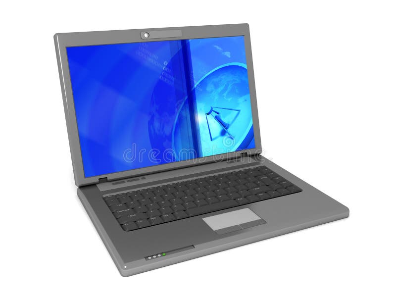 Generic laptop stock illustration. Illustration of render - 886182
