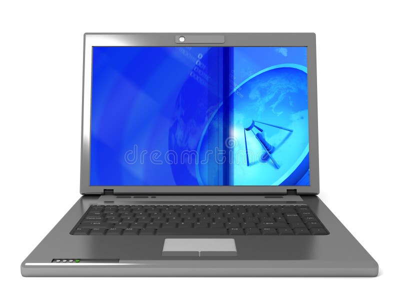 Generic laptop stock illustration. Image of isolated, laptop - 3401184