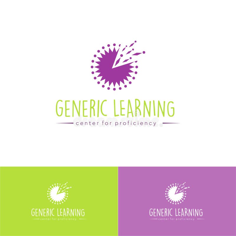 Generic Learning Education Dandelion Flower Logo Design Stock Vector ...