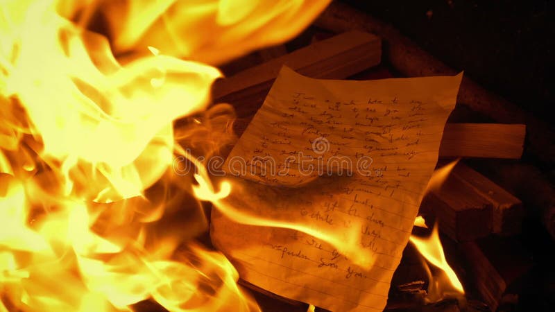 Generic Document Burns Up in Fire Stock Video - Video of contract ...