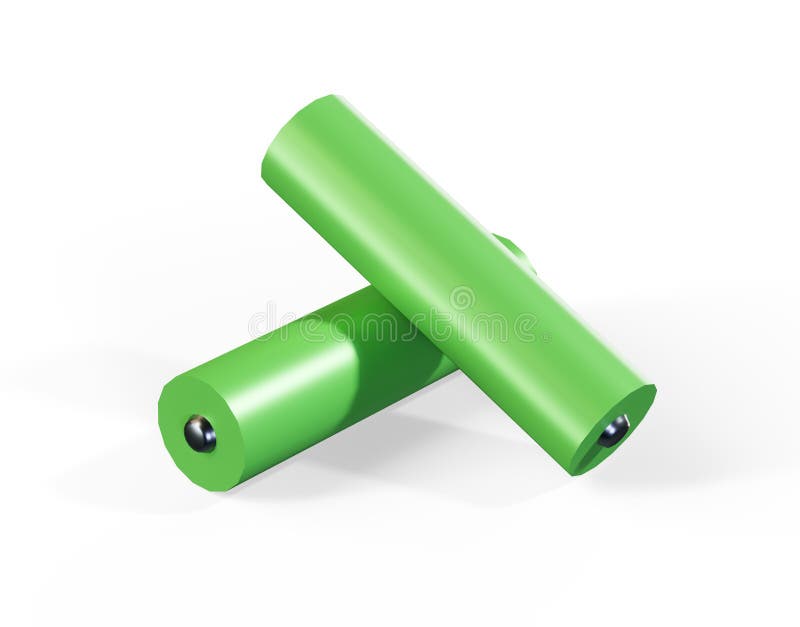 Generic Lithium-ion Batteries - Isolated on White - 3D Rendering Stock ...
