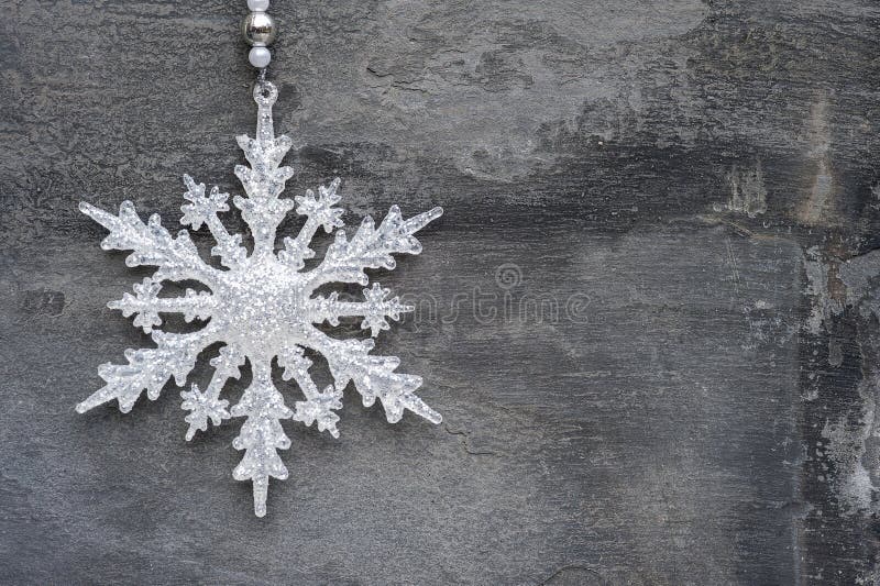 Generic Machine Made Christmas Snowflake Ornament on Rustic Style ...