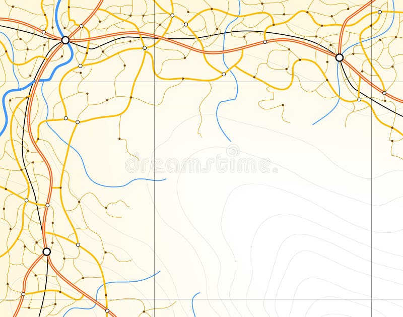 Generic map stock vector. Illustration of space, hill - 10458399