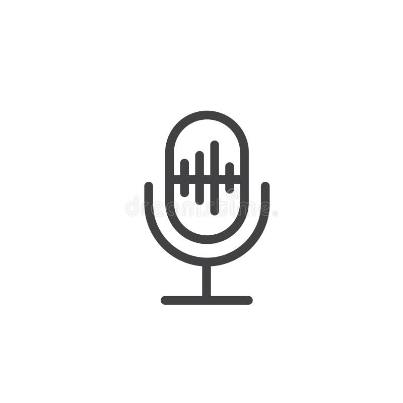 Generic Microphone Symbol Showing Audio or AI Voice Recognition Stock ...