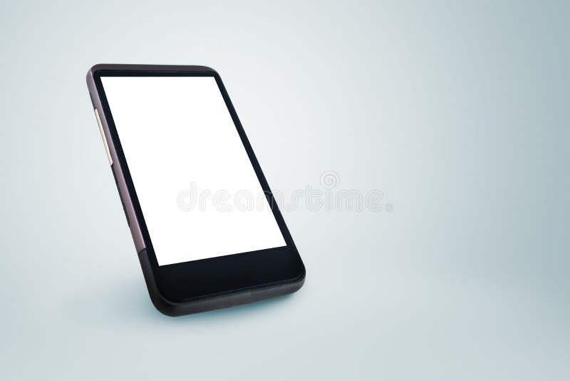 Generic Mobile Phone with Blank Screen Stock Photo - Image of ...