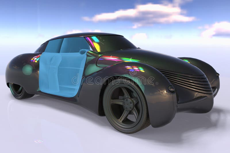 Generic model of car stock illustration. Illustration of sportscar ...