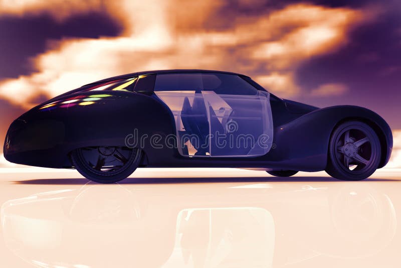 Generic model of car stock illustration. Illustration of glow - 29626536