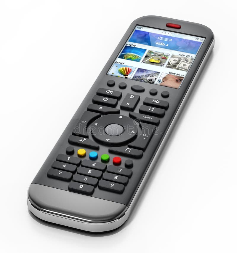 Generic Modern Smart TV Remote Control with Color Display. 3D ...