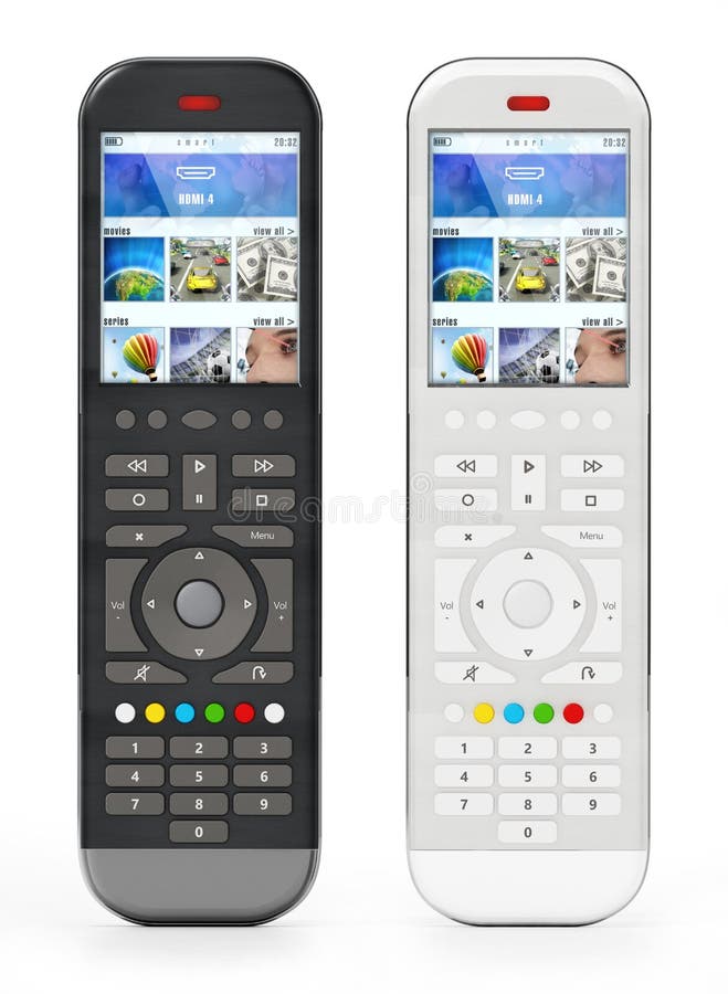 Generic Modern Smart TV Remote Controls with Color Display. 3D ...