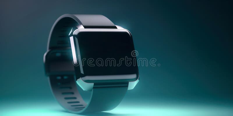 Generic Modern Smart Wearable Watch Wide Banner with Blank Screen ...