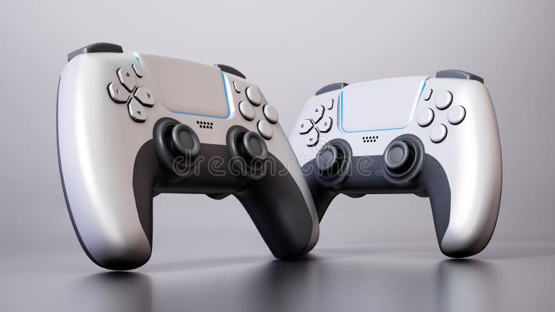 Generic Next Gen Video Game Controller. 3D Illustration Stock ...