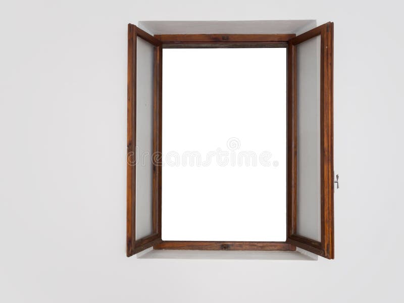 Generic Open Window. Wood Frame. Stock Photo - Image of window, plain ...
