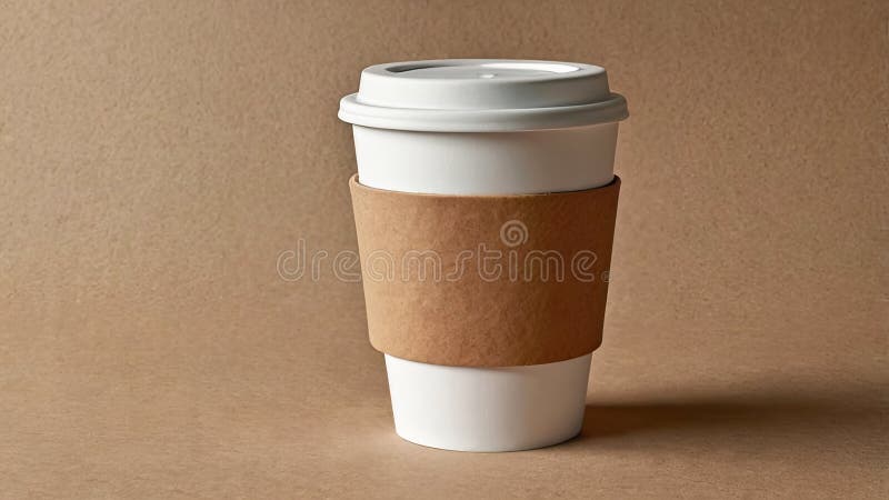 Generic Paper Cup with Plastic Lid, Front View. Coffee To Go, Mock Up ...