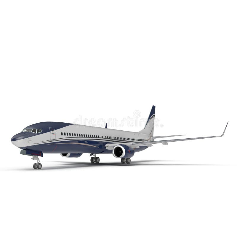 Generic Passenger Plane Isolated White Background Illustration Stock ...