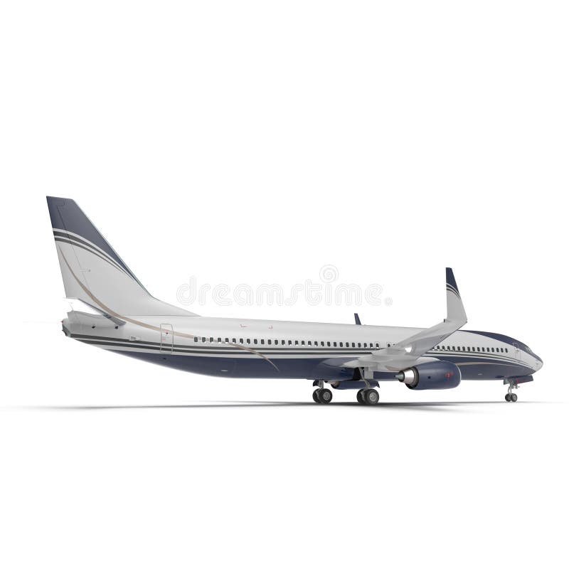 Generic Passenger Plane Isolated White Background Illustration Stock ...