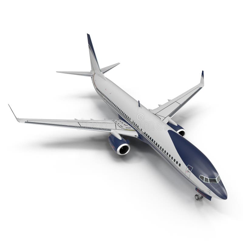 Generic Passenger Plane Isolated White Background Illustration Stock ...