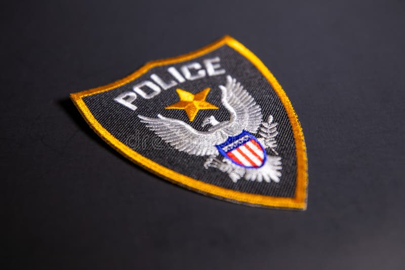 Generic Police Uniform Patch with Eagle Insignia Stock Image - Image of ...