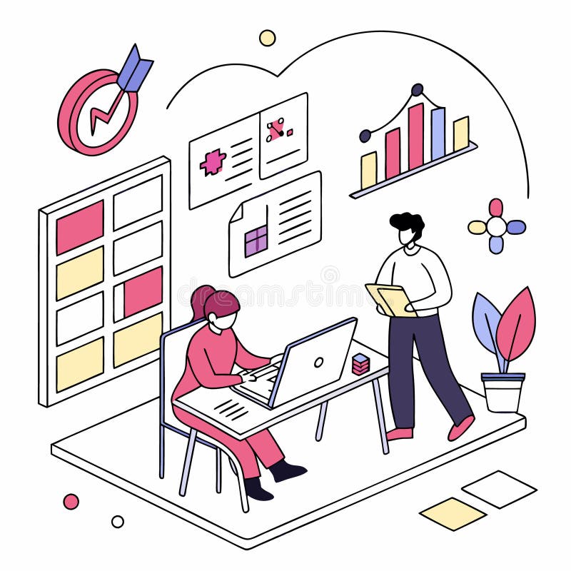 Generic Productivity Vector Illustration for a Tech Company ...