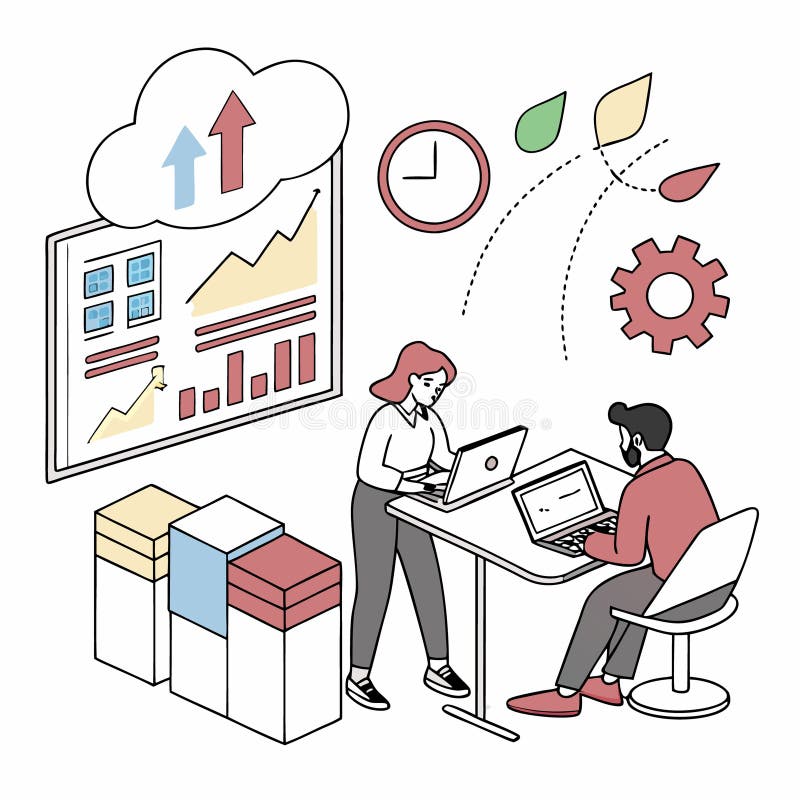 Generic Productivity Vector Illustration for a Tech Company ...