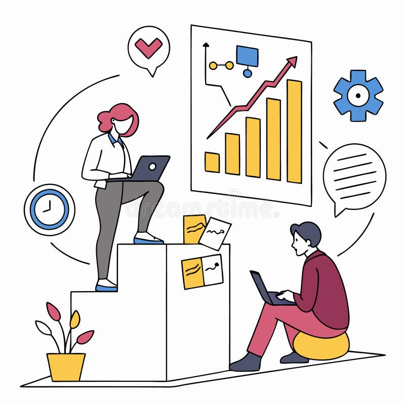 Generic Productivity Vector Illustration for a Tech Company ...