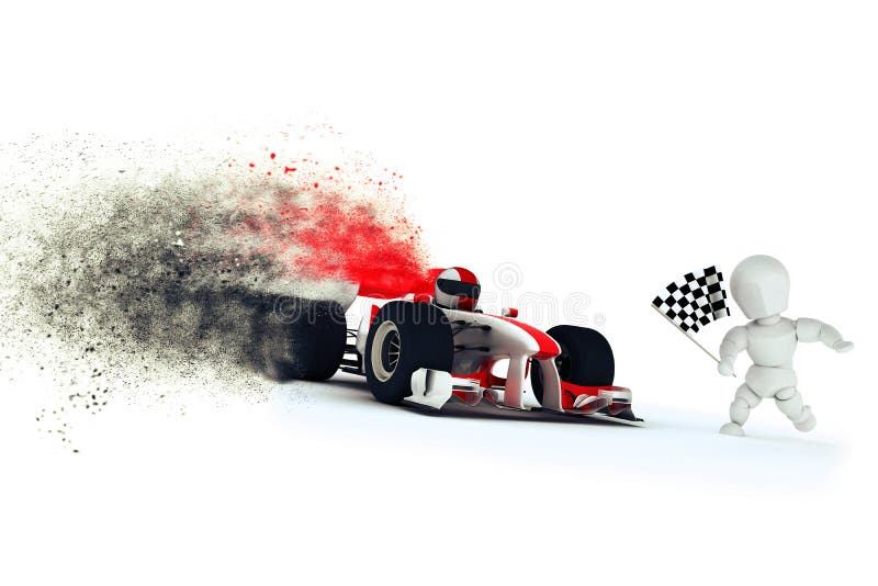 Generic Racing Car with Speed Effect Stock Illustration - Illustration ...