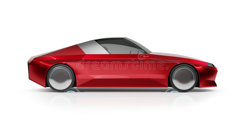 3d Rendering of a Brandless Generic Car in a White Studio Environment ...