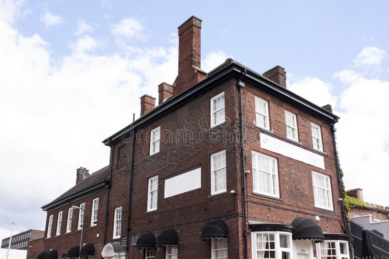 The Generic Red Brick Office Building Stock Image - Image of brick ...