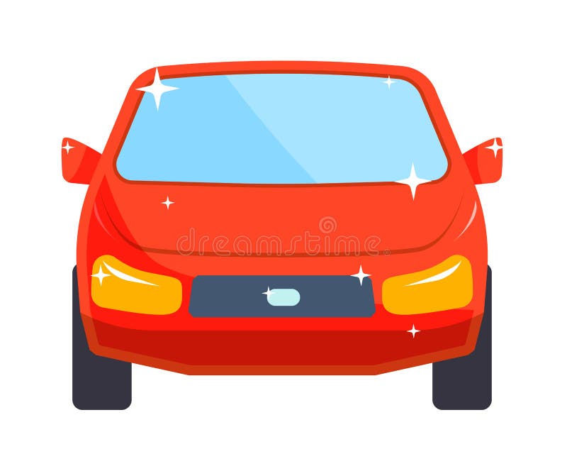 Generic Red Car Luxury Design Flat Vector Illustration on White. Stock ...