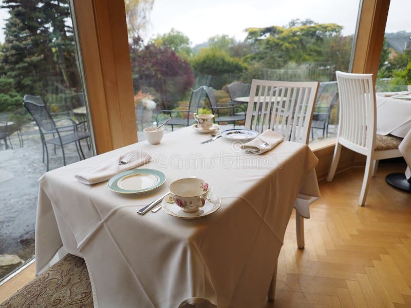 Generic Restaurant Interior Stock Photo - Image of cutlery, beverage ...