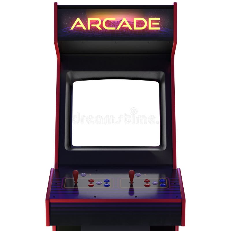 Generic Retro Arcade Machine or Cabinet for Two Players Stock Photo ...