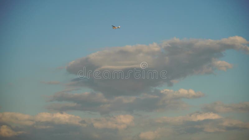 Generic Small Private Single Engine Airplane Flying in a Sunny Blue Sky ...