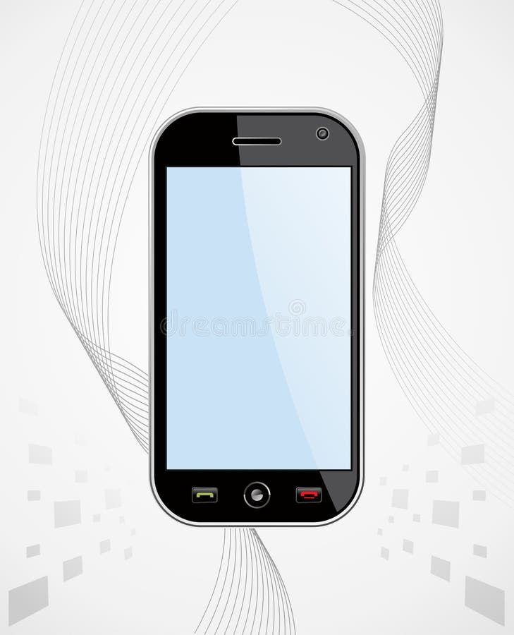 Generic Smart Phone on Black Stock Vector - Illustration of player ...