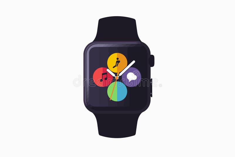 Generic Smart Watch without Brand Isolated Vector Style Stock Vector ...